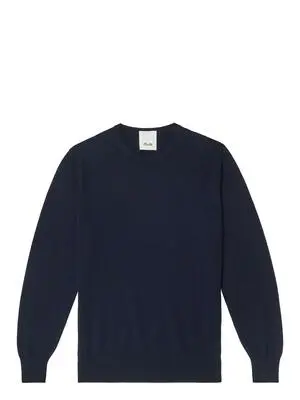 ALLUDE Allude Cashmere Crewneck Sweater Navy