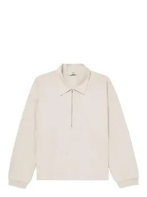 AGOLDE AGOLDE - Darius Cotton-Jersey Half-Zip Polo Shirt - Men - Neutrals - S Ecru