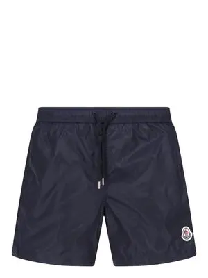 Moncler Logo Swim Shorts - Blue