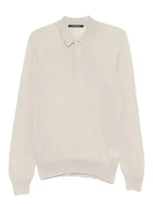 Tagliatore Zeno Button-detail Polo Shirt - Neutrals