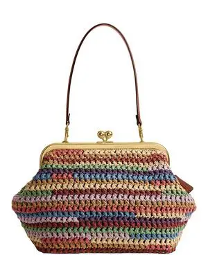 COACH Kisslock Frame Bag 27 Brass/multi