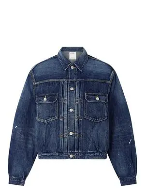 Visvim Social Sculpture 101 X Dmgd-1010 Cropped Distressed Selvedge Denim Jacket 2 Blue