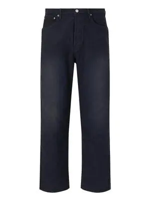 Visvim Fluxus 01 Straight-leg Cotton-corduroy Trousers - Black