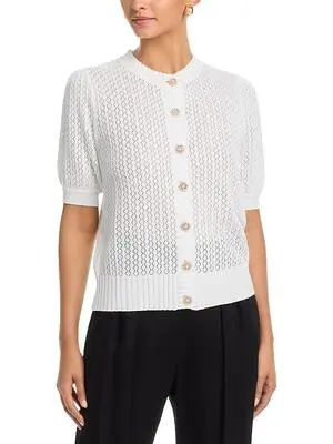 NANCY YANG Eyelet Top - White