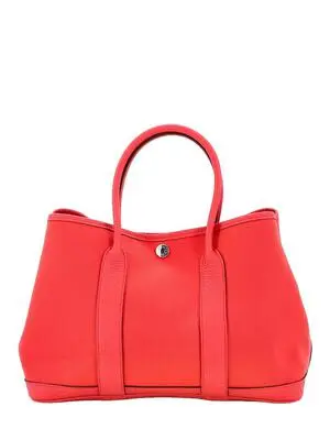 Hermès Garden Party 30 Tote Toile And Leather Pink