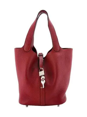 Hermès Mm Picotin Lock Bag Clemence - Red