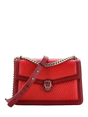 BVLGARI Small Serpenti Forever Shoulder Bag - Red