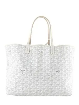 Goyard PM Saint Louis Tote Coated Canvas White