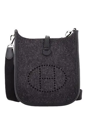Hermès HERMES Tpm Evelyne Gen Iii Felt Bag Gray