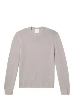 ALLUDE Wool And Cashmere-Blend Crewneck Sweater Beige