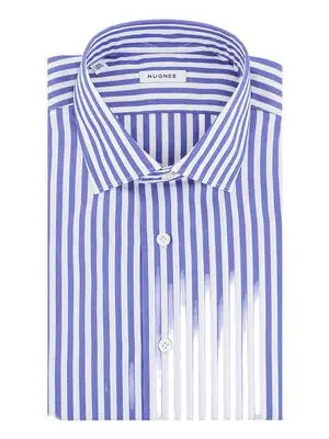 NUGNES 1920 Striped Cotton Shirt - Blue