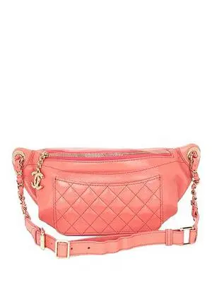 Chanel Lambskin Classic Belt Me Up Belt Bag - Red