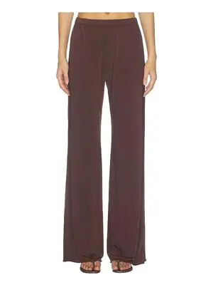 Amanda Uprichard Mariko Pants In Brown - Cocoa