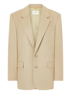 Saint Laurent Wool And Silk-blend Blazer - Neutrals