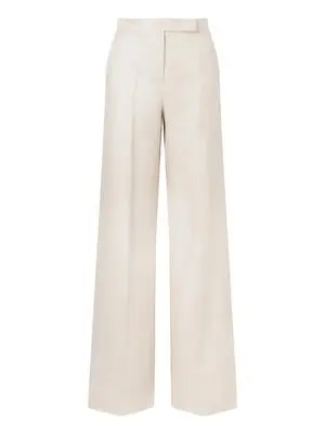 Max Mara Linen Wide-leg Trousers - Neutrals