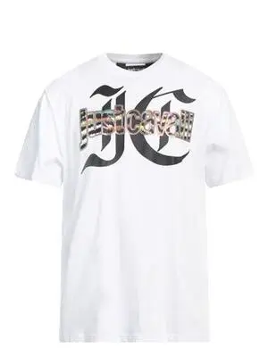 JUST CAVALLI Man T-shirt White Size M Cotton