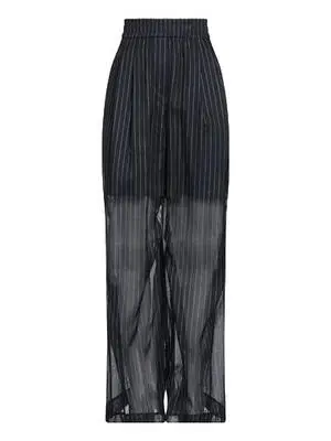 Brunello Cucinelli Wide-leg Pinstriped Pants - Blue