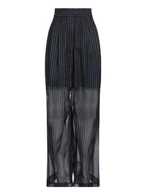 Brunello Cucinelli Wide-leg Pinstriped Pants - Midnight Blue