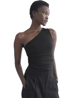Everlane One-shoulder Top - Black