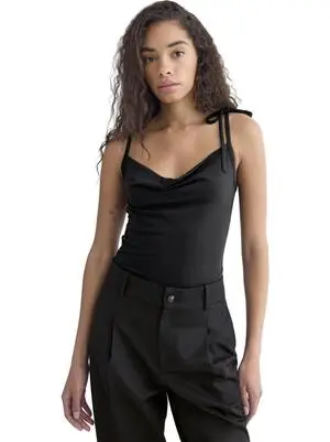 Everlane Tie-shoulder Tank Top - Black