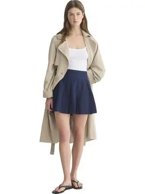 Everlane Utility Pleated Mini Skirt - Navy