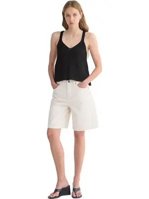 Everlane Loose Denim Jean Short - Ecru