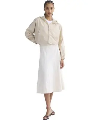 Everlane Seamed Midi Skirt - Bone