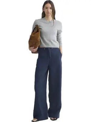 Everlane Linen Wide-leg Drawstring Pant - Navy