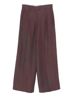 Brunello Cucinelli Pleated Wide-leg Trousers - Purple