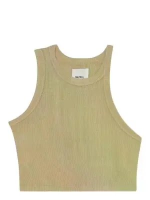 HALFBOY Ribbed Knit Crop Top - Neutrals