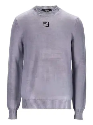 Fendi Logo Sweater Grey
