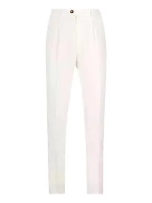 Brunello Cucinelli Pleated Tailored Trousers - White