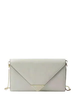 Prada Mini Saffiano Leather Pouch - Grey