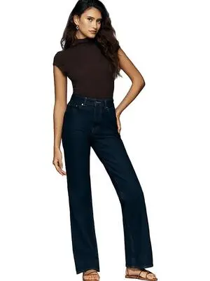 ALIGNE Straight Flare Leg Jeans - Indigo