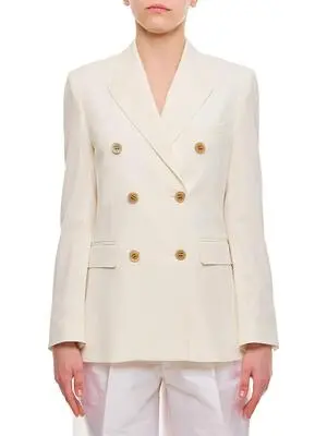 GOLDEN GOOSE Double-Breasted Fitted Jacket Beige