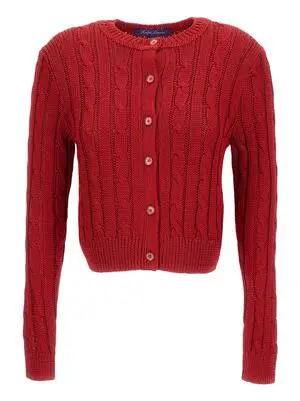 RALPH LAUREN Crewneck Silk Cardigan