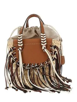 CUBA LAB Habanera Handbag With Fringes Brown