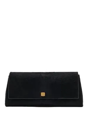 Khaite Audrey Haircalf Clutch - Black