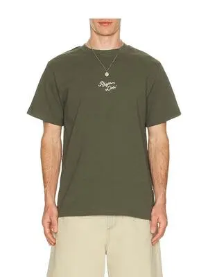 RHYTHM Heavy Vintage Embroidered T-shirt In . Also - Olive