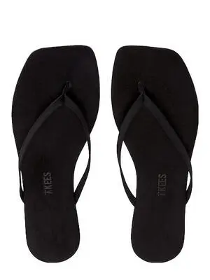 Tkees Lily Suede Square Toe Sandal - Black