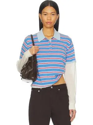 Guest In Residence Layered Stripe Rugby - Blue