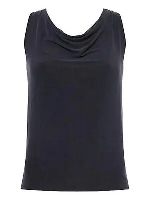 PEACHY DEN Stretch-woven Top - Graphite