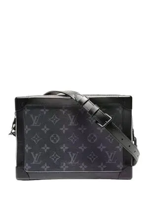 LOUIS VUITTON Soft Trunk Monogram Eclipse Cross Body Bag - Black