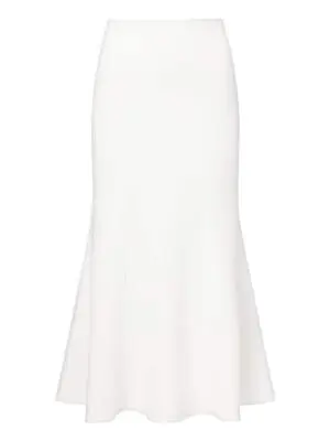 Roland Mouret Crepe Midi Skirt - White