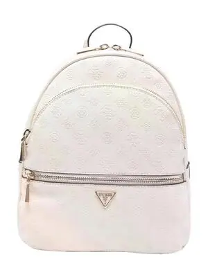 Guess Embossed-logo Backpack - Neutrals