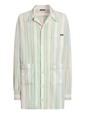 Dolce & Gabbana Striped Pocket Shirt - Neutrals