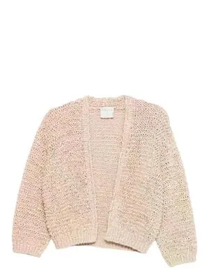 FORTE_FORTE Open-front Knitted Jacket - Neutrals