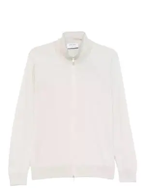 GRAN SASSO Zip-up Cardigan - Neutrals