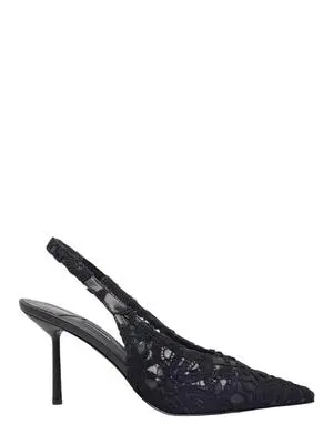 LE SILLA Lace Slingback Pumps - Black