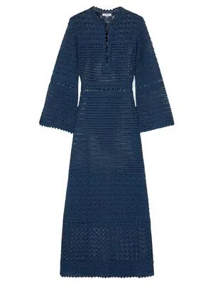 ERES Madone Open-knit Maxi Dress - Blue